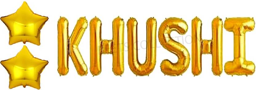 Flipkart.com | Shilpveda Solid KHUSHI Name Letters foil Balloon names ...