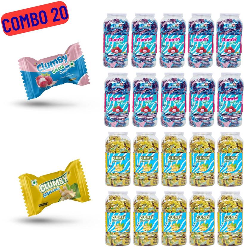 CLUMSY Refreshing Digestive Litchi, Ginger Candy Price in India - Buy CLUMSY Refreshing ...