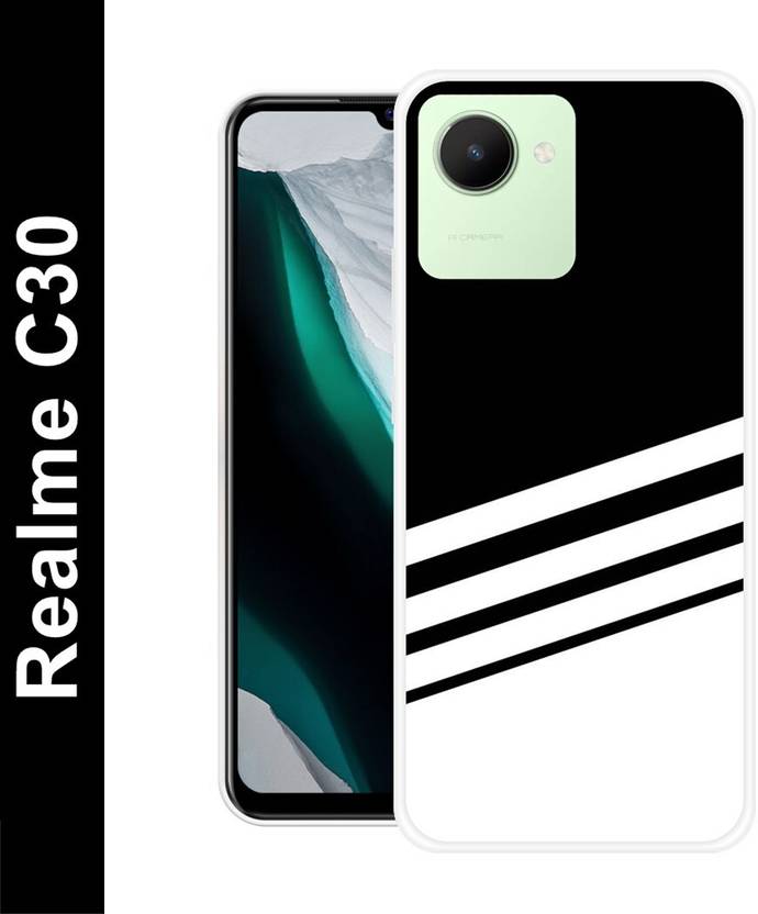 itrusto Back Cover for Realme C30, realme c30, RMX3581 black & white ...