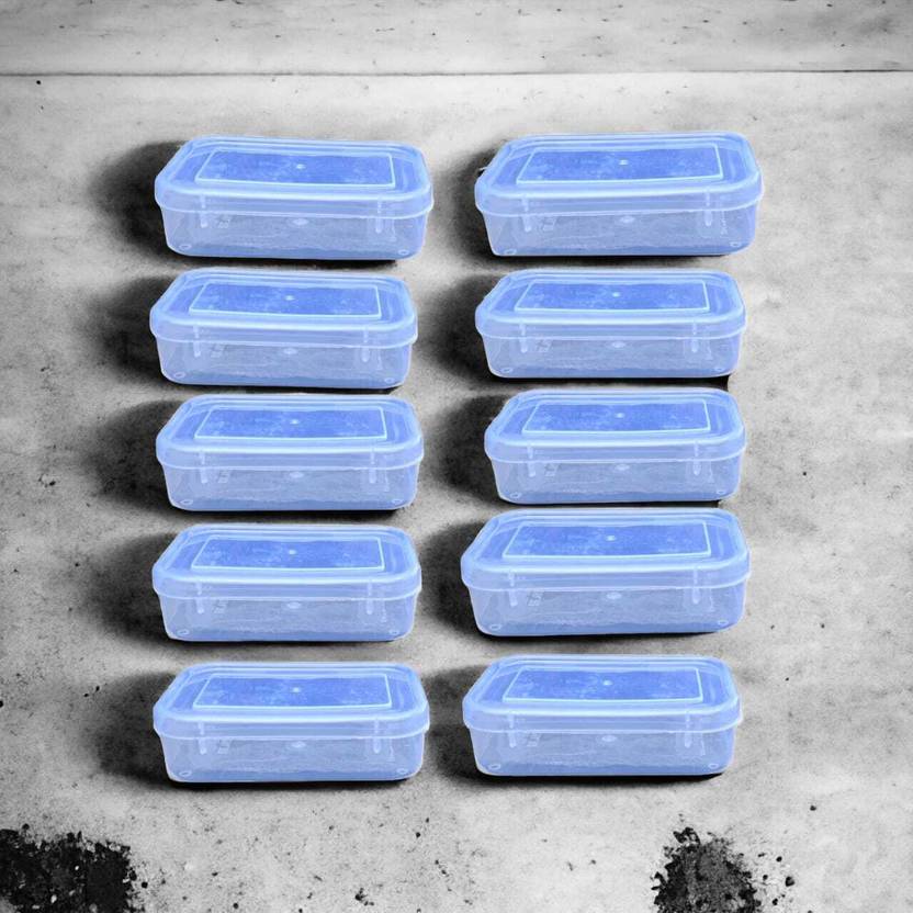 RHYNO Small Containers Plastic Clear Boxes with Lock lid 100 ml Storage ...