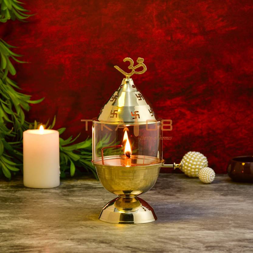 T-KA108 Akhand Jyoti, adjustable wick, long-lasting Deepam for all-day ...