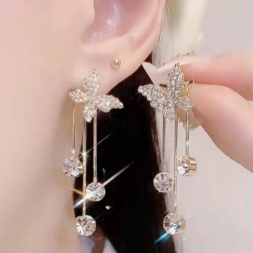 Flipkart.com - Buy Onuyx Onuyx Korean Earrings For Women & Girls /Gold ...