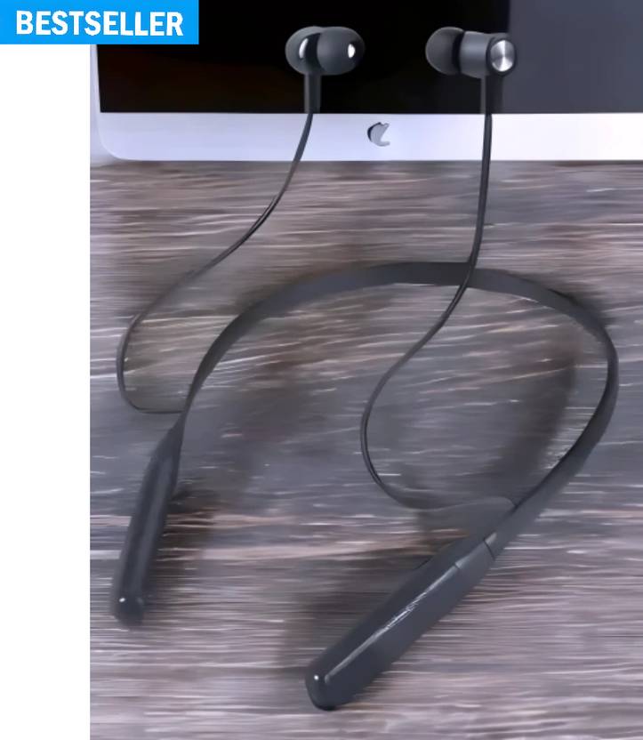AIZINA Neckband Earphones with Extended Playtime, Quick Charge, HD S_GM ...