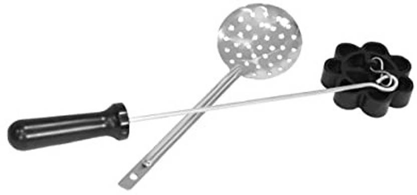 JESSTONE Non Stick Rose Cookie Maker, Achappam Maker Kitchen Tool Set ...