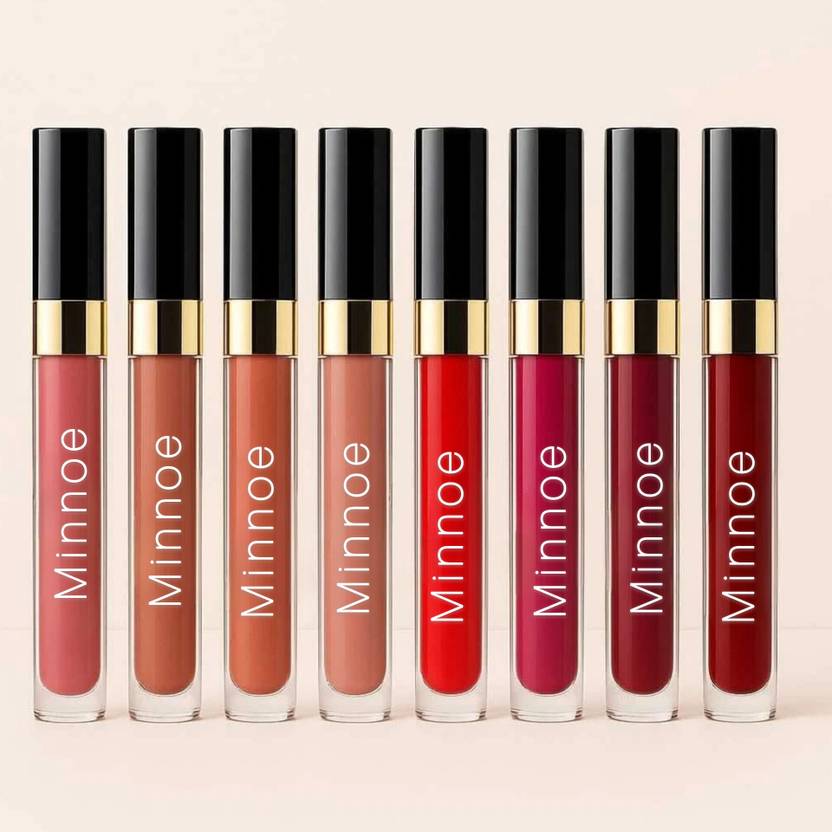 MINNOE Soft & Matte Waterproof Lip Color Long Lasting Liquid Lipstick ...