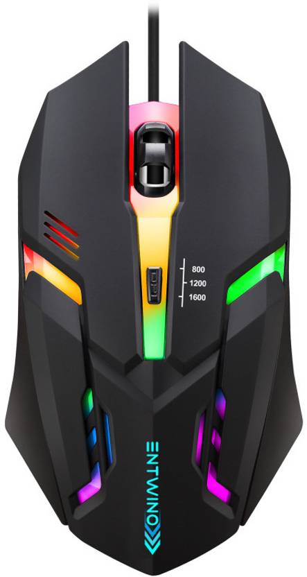 ENTWINO RANGER Gaming Mouse, RGB Lights, DPI Button, Computer & Laptop Mouse Wired Ambidextrous ...