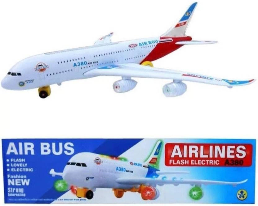 Mira Farmcraft Airplane Airbus A380 Toy Bump and Go Action Plane ...