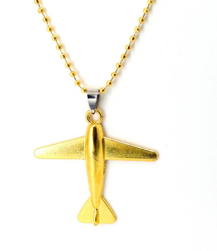 Love And Promise Gold Airplane Aircraft Plane Hip Hop Pendant Locket ...