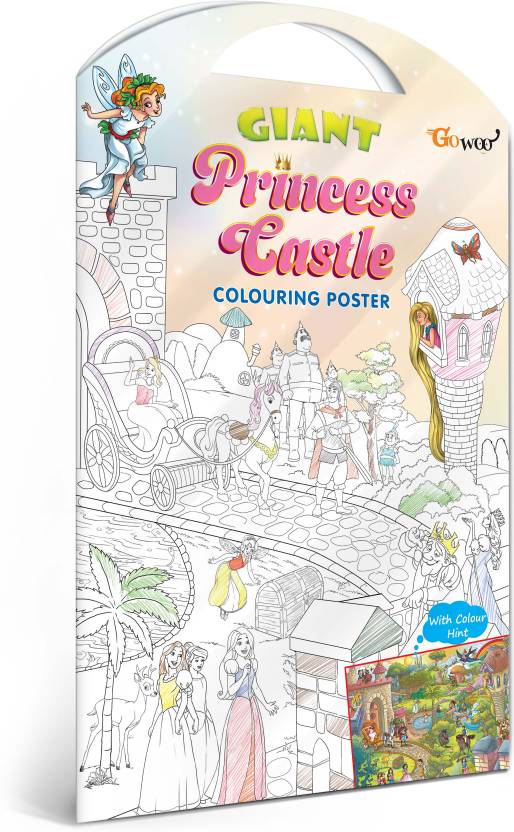 GIANT PRINCESS CASTLE COLOURING POSTER I most loved products by kids ...
