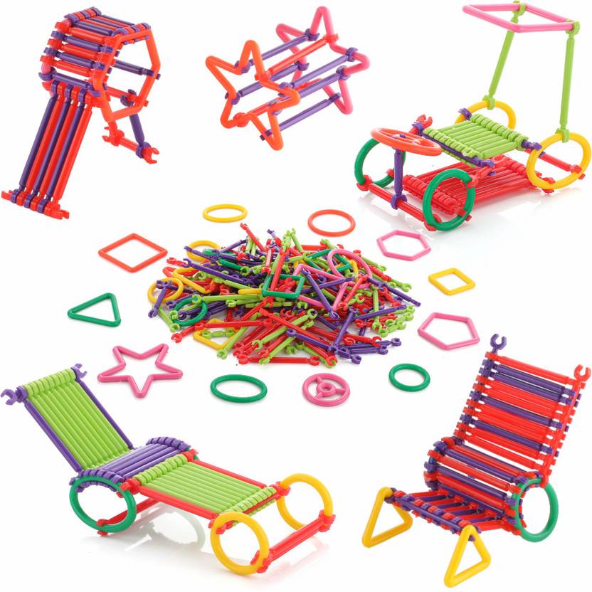 Aditi Toys Stick Blocks Puzzle Creative Toy for Kids, Color-Multi, Age ...