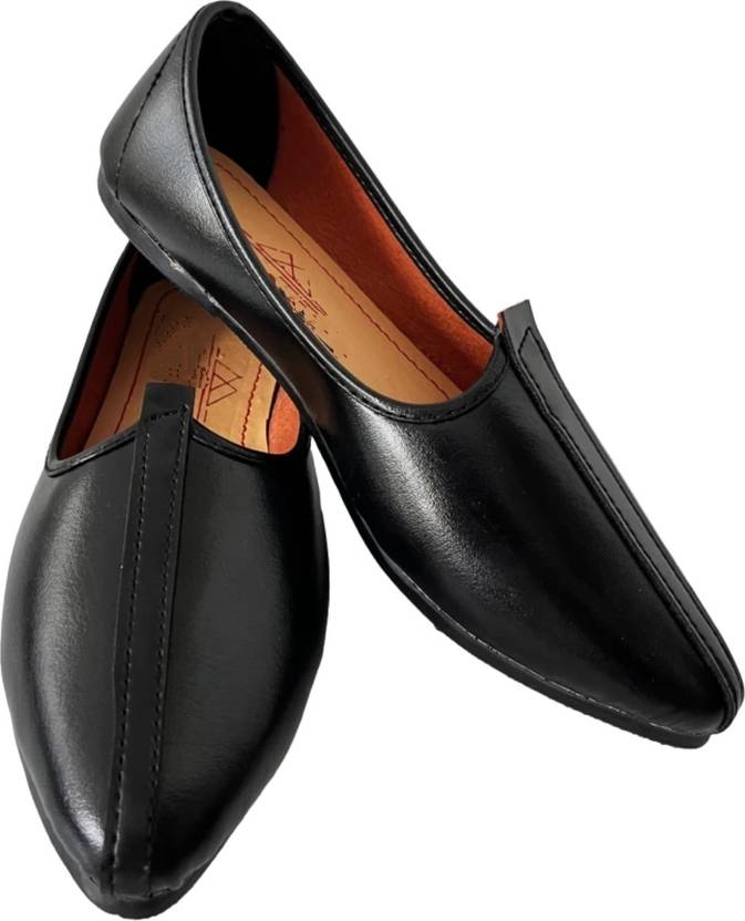 jaipur trendcraft Men's Jalsa Jutti,Jutis For Men BLACK Slip On For Men ...