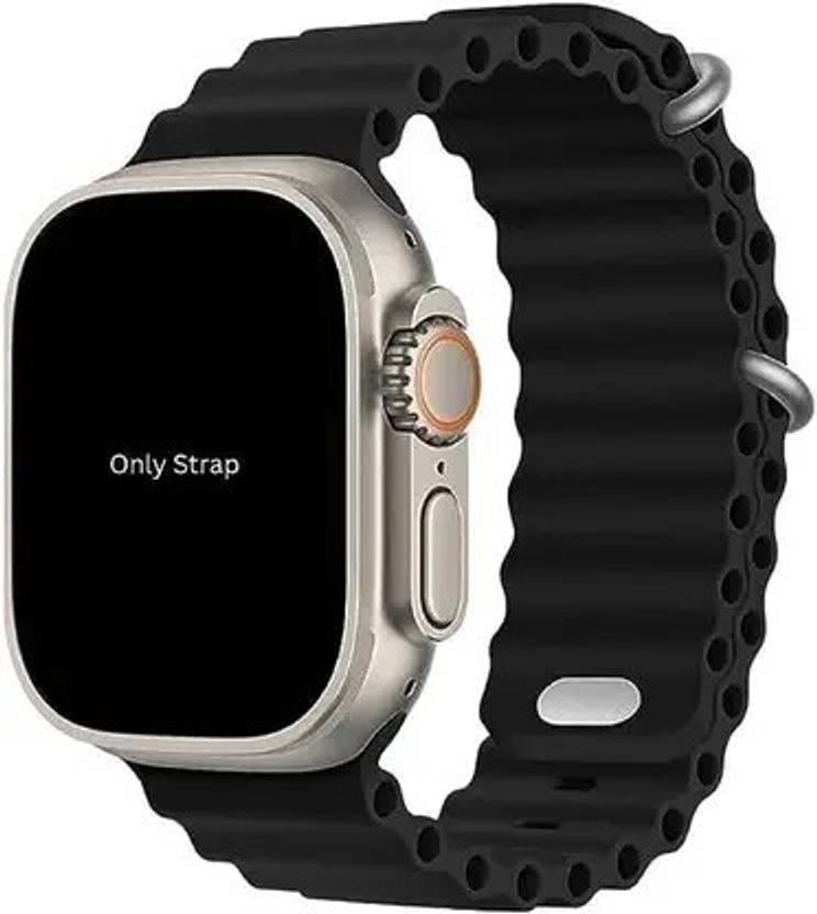 Ghostcreation T800 Ultra Metal Black Smartwatch with Bluetooth, Fitness ...