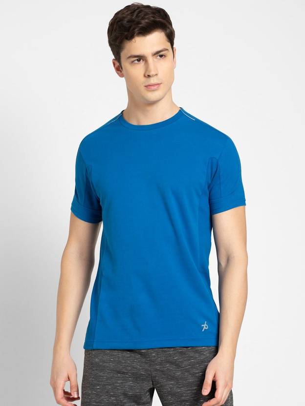 FGHDFG Solid Men Round Neck Dark Blue T-Shirt - Buy FGHDFG Solid Men ...