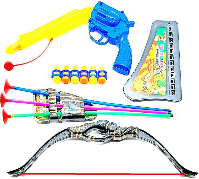 Dynamic Retail Global Gun Toys for Boys With Bullets, Archery Bow ...