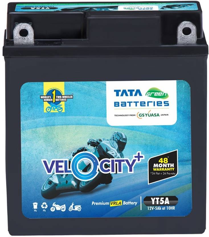 Tata Green Velocity Plus YT5A 5 Ah Battery for Bike Price in India ...