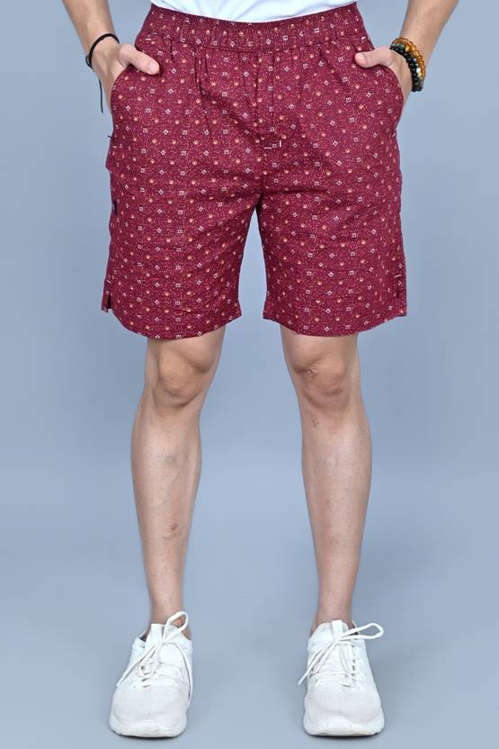 Cargo Sports Printed Men Maroon Bermuda Shorts - Buy Cargo Sports ...