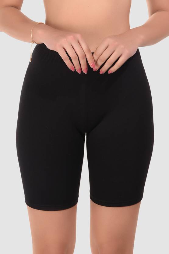 BoLeeM Solid Women Black Cycling Shorts - Buy BoLeeM Solid Women Black ...