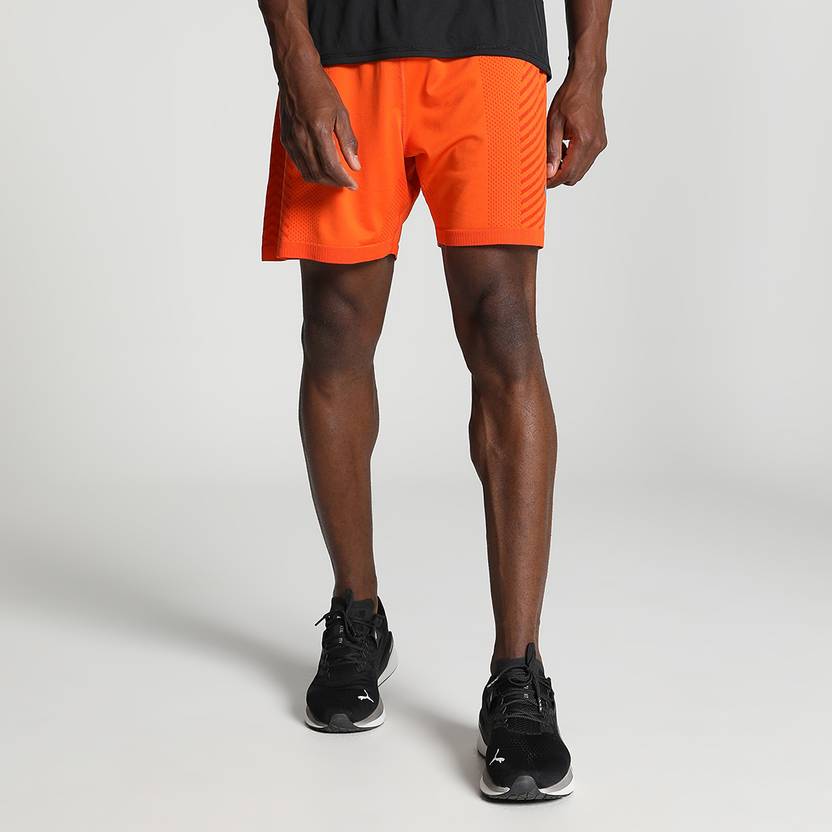 PUMA Solid Men Orange Sports Shorts - Buy PUMA Solid Men Orange Sports ...