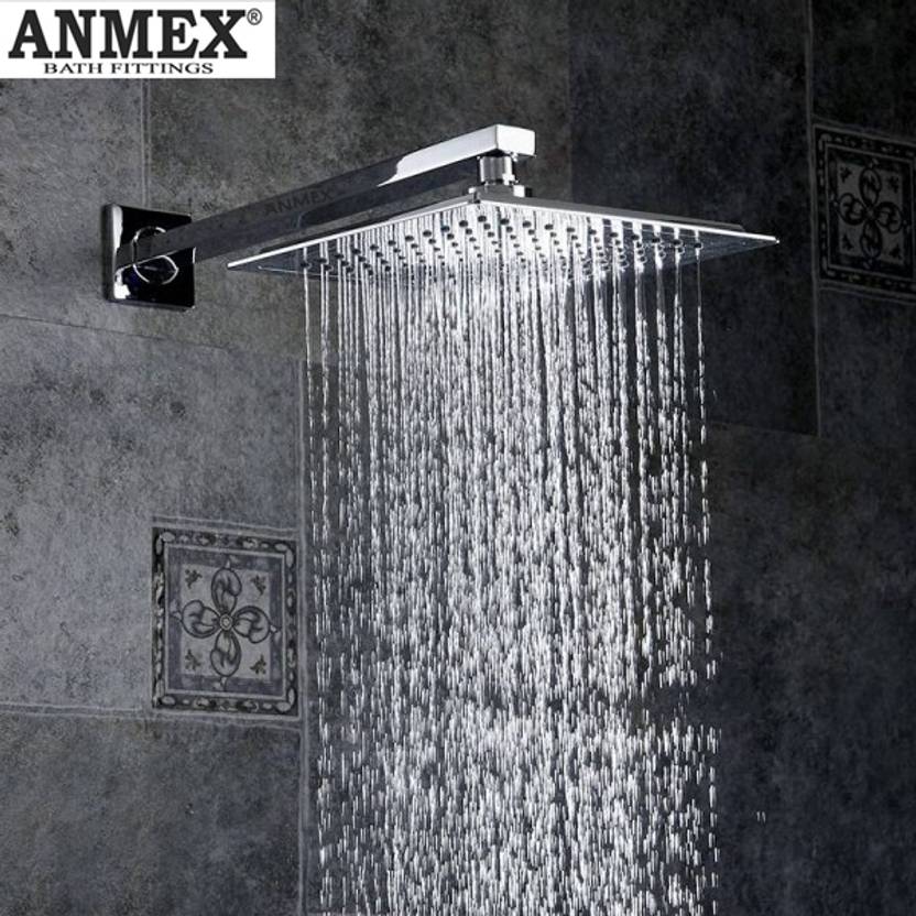 ANMEX PREMIUM 8X8 (8") UltraSlim Shower + EXTRA Heavy 15INCHES Arm ...