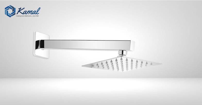 KAMAL Rain Stainless Steel Ultra Slim 6x6 Inch with 12 Inch Long S.S ...