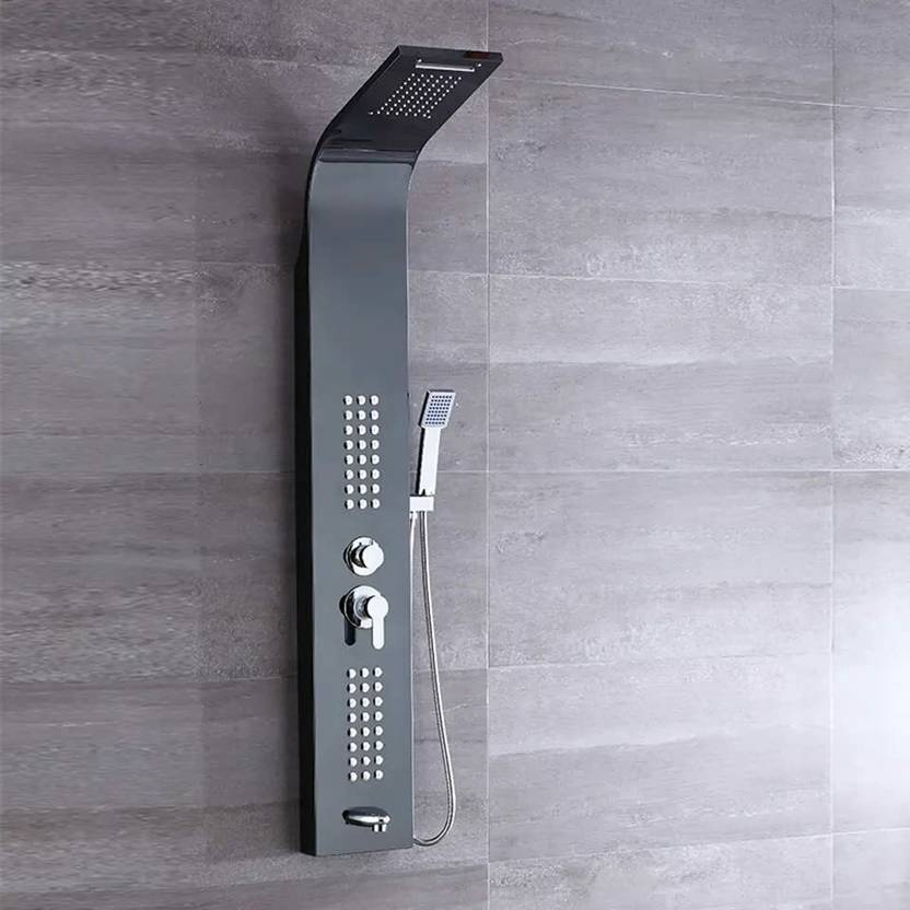 RADHEKRISHNA Modern Black Shower Panel, Multifunction & Luxurious ...