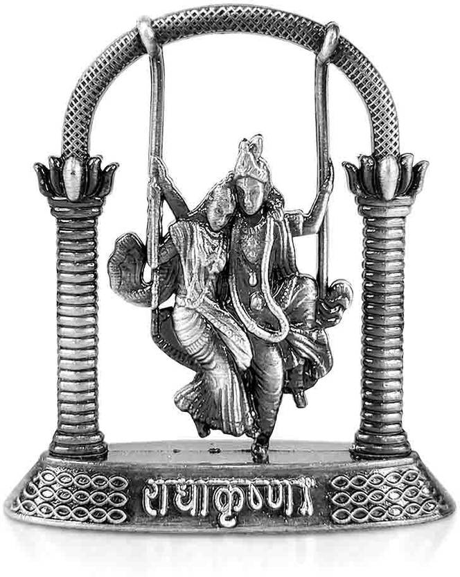 Stylewell Metal Radha Krishna Swing Jhula Double Side God Stand for ...