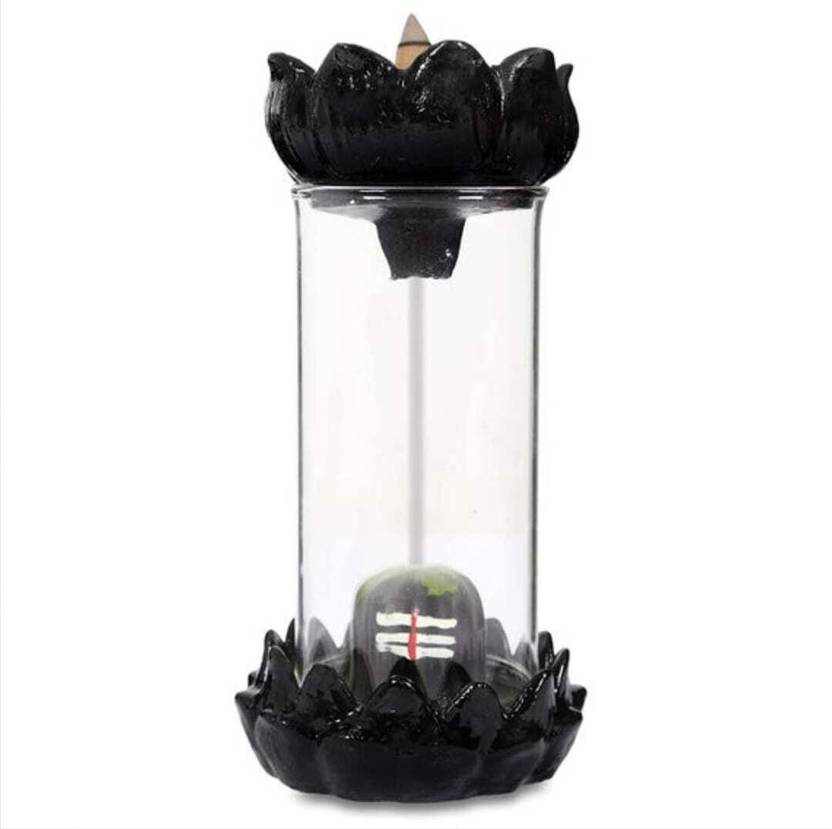 yogi Lord Shiva Smoke Shivling Ceramic Incense Holder with 10 Back Flow ...