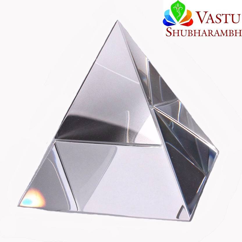 Vastu Shubharambh Clear Crystal coloured Glass Pyramid for Positive ...