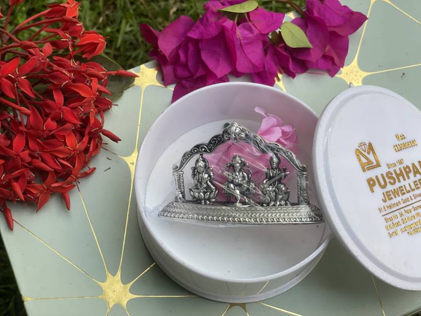 Pushpam Jewel Pushpam Jewellers Pure Silver 925 Trimurti Saraswati ...