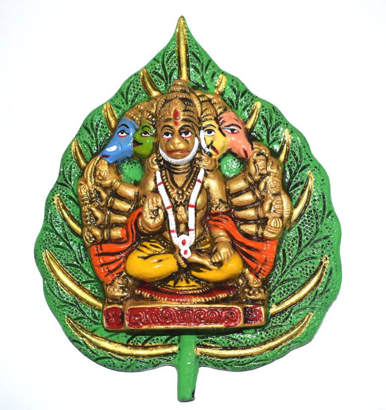 Showpice Beutyful Panchmukhi Hanuman Wall Mount Showpiece Handcraft ...