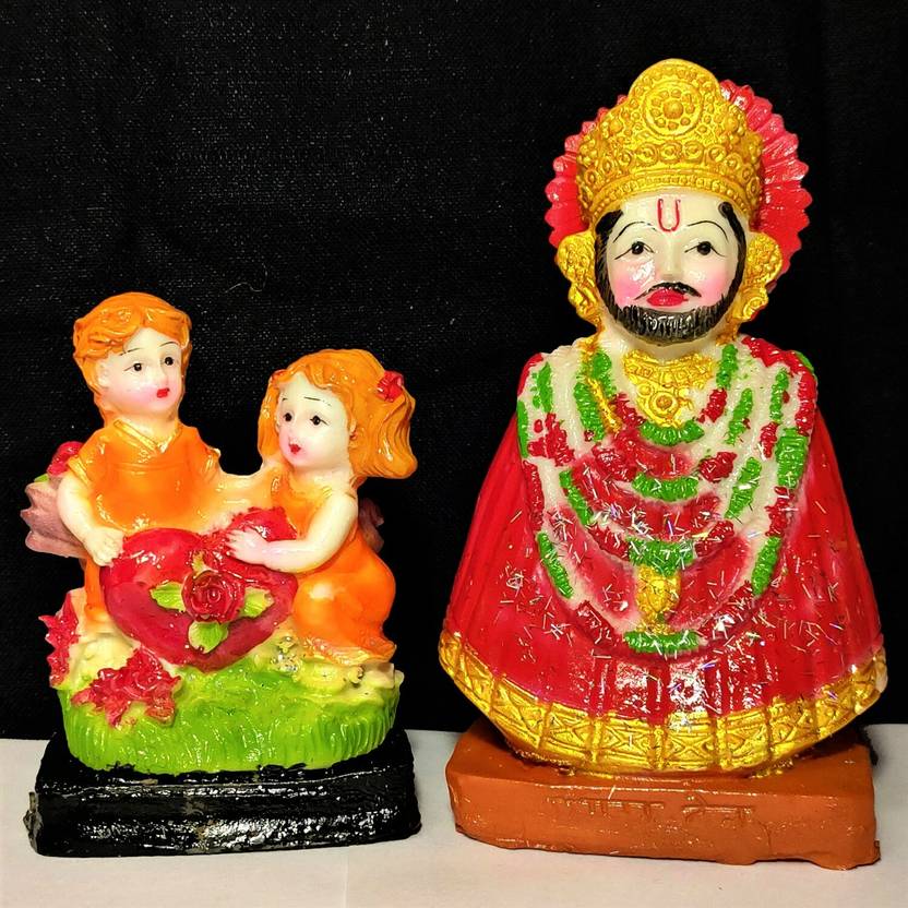 nik city store small Orange couple love heart and red khatu shyam murti ...