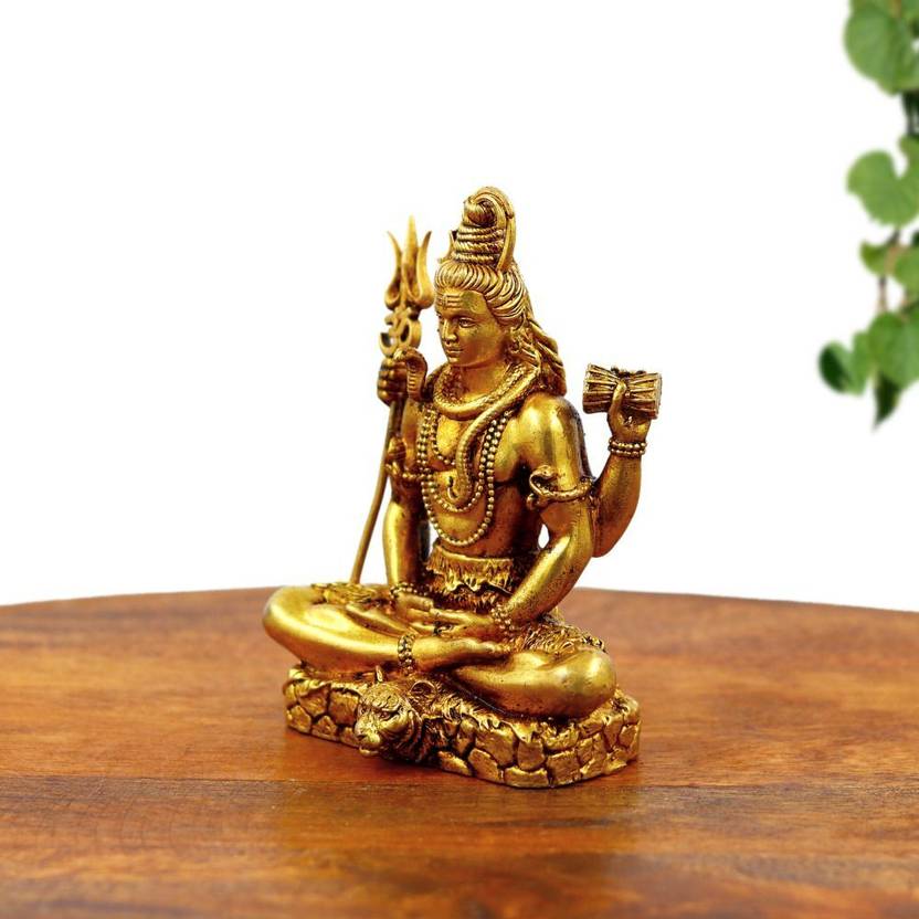 STARLIGHT Gold Plated Adiyogi Shiva – Designer Metal Statue for ...