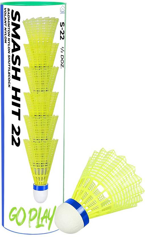 Strauss Smash Hit-22 Nylon | Badminton Nylon Shuttle - Yellow - Buy ...