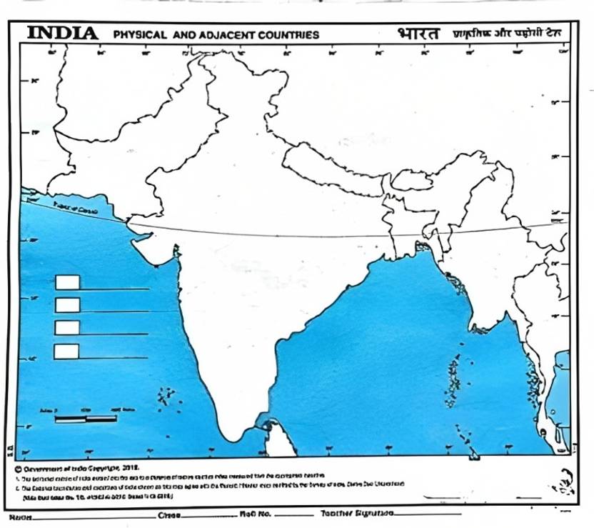 Shri Balaji Internationals INDIA PHYSICAL OUTLINE MAP, SCHOOL PROJECT ...