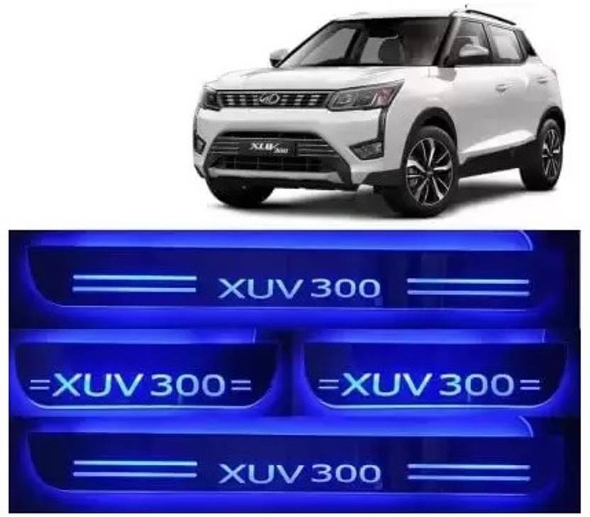 Grizzly Mahindra Xuv 300 Car Door Foot Step Sill Plate Name Plate LED ...
