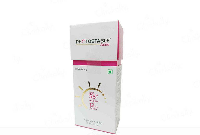 Photostable Acne Sunscreen Gel SPF 55 Price in India - Buy Photostable ...
