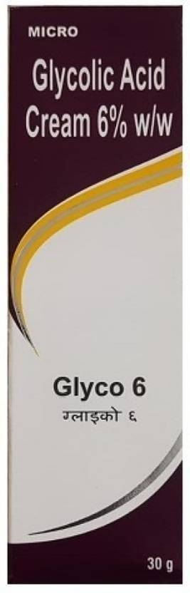 Glyco 6 Glycolic Acid Cream 6% w/w Price in India - Buy Glyco 6 ...