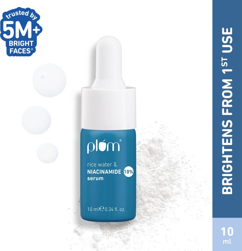Plum 10% Niacinamide & Rice Water Face Serum For Bright & Clear Skin ...