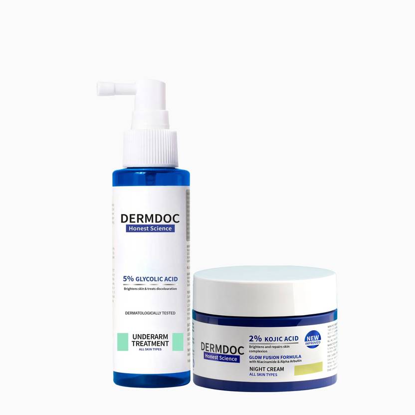 DermDoc 2-Step Skin Glow Combo: underarm spary + Night Cream (2 Items ...