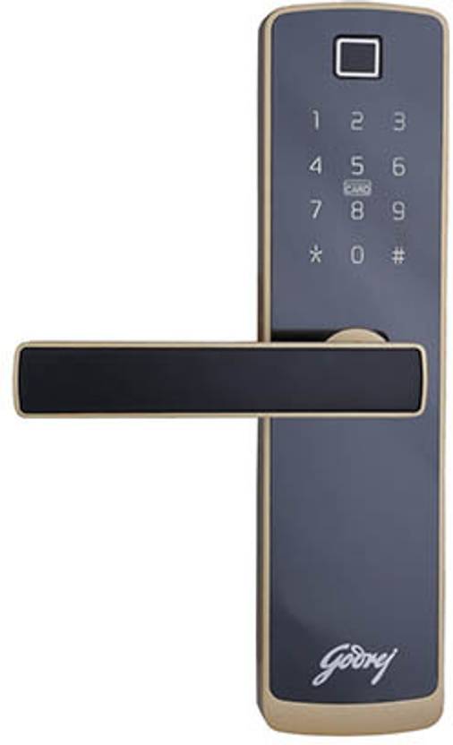 Godrej Locks Catus Connect I Digital Lock for Wooden Door | 5 in 1 Access I 3 Bolts Smart Door ...