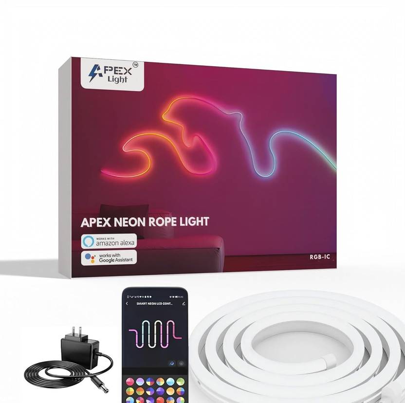 APEX LIGHT Neon Rope Light (RGB-IC) (10ft/3m) Light Strip Price in ...