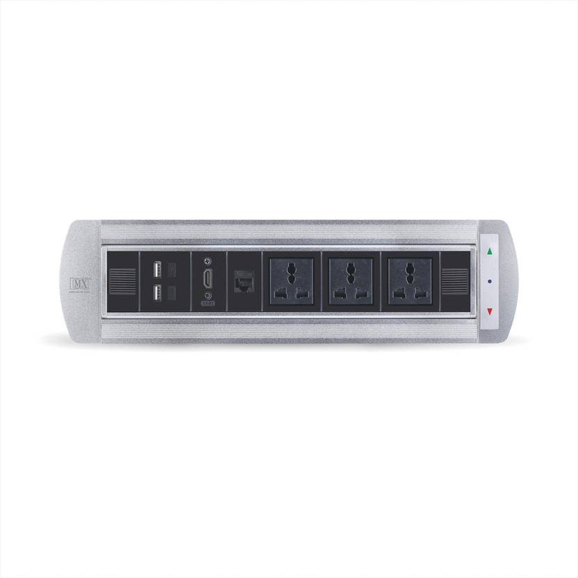 MX Motorised Pop Up Box/Cable Cubby With Universal Socket/Data/Hdmi/Usb ...