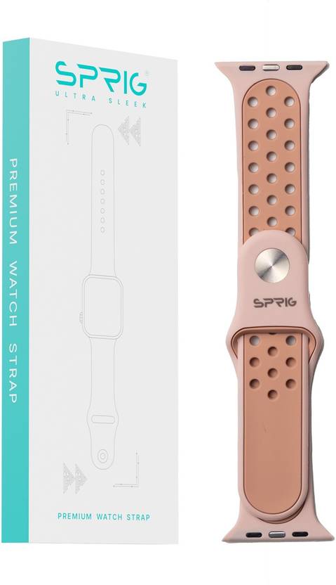 Sprig Silicone Dual Color Strap for iWatch Series 3 (Small 42MM) Smart ...