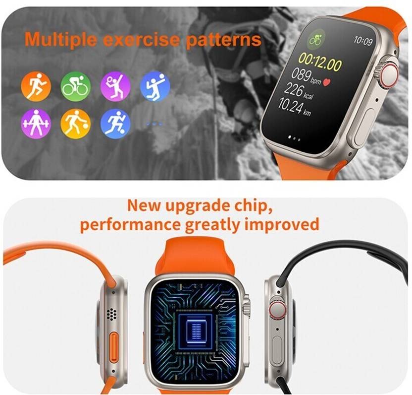 Ephemeral t800 ultra smartwatch orange Smartwatch Price in India - Buy ...