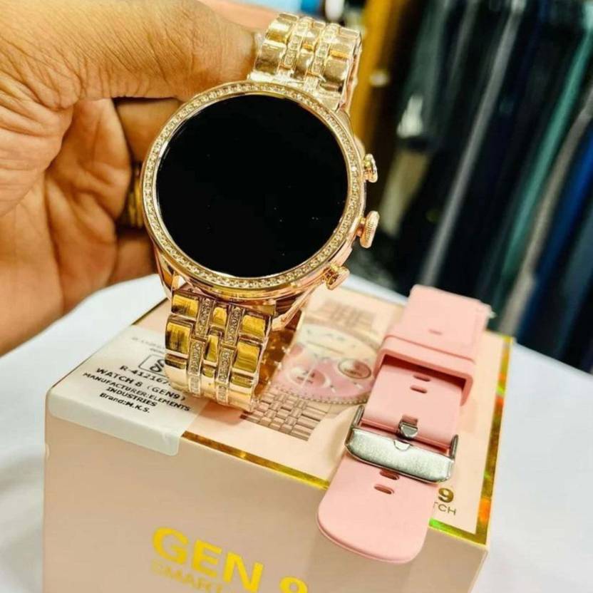 Mynx Trendy latest Gen9 smartwatch, Golden & Pink strap ,hd display 12 ...