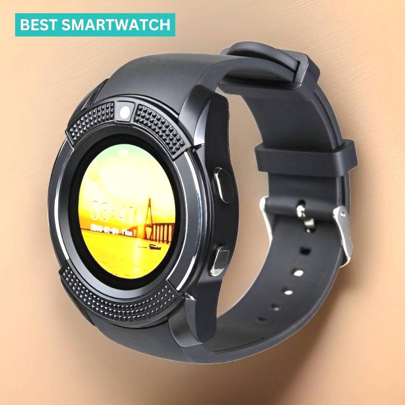 GUGGU V8 (Smartwatch) with Camera memory card (Sim Card Smart Watch ...