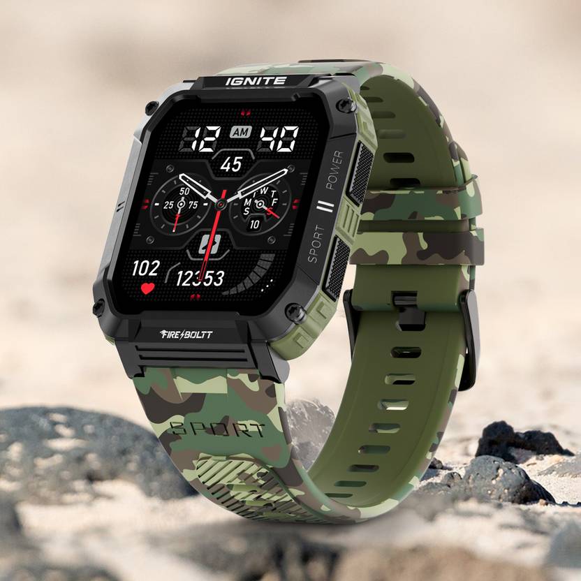 Fire-Boltt Combat 49.5mm (1.95) Display, Rugged Outdoor Design, Voice ...