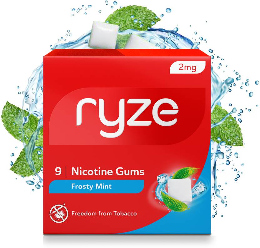 Ryze Nicotine Gum 2mg (Frosty Mint) | 9 Gums Smoking Cessations Price ...