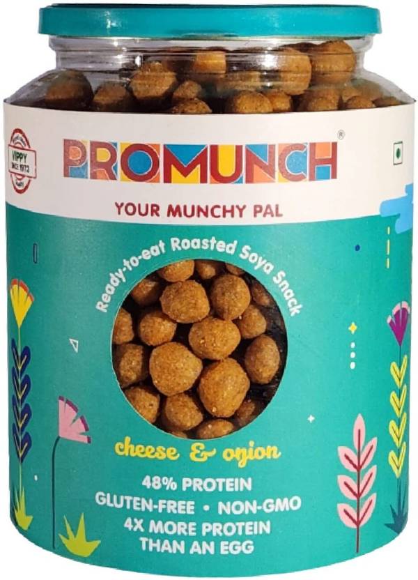 PROMUNCH Ready To Eat Roasted Soya Snack Cheese & Onion Healthy Snacks ...