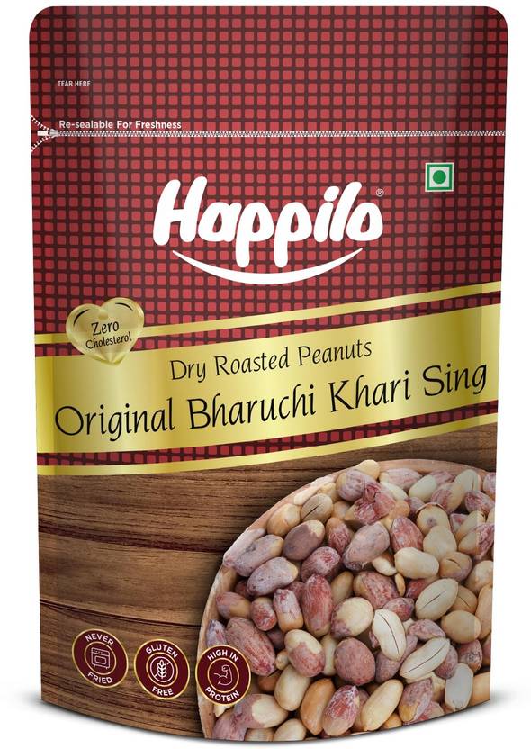 Happilo Premium Dry Roasted Peanuts Original Bharuchi Khari Sing Price ...